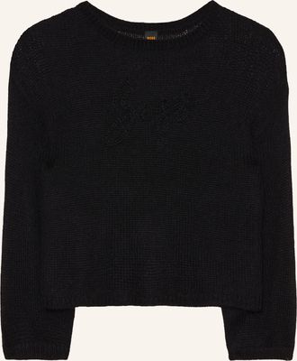 HUGO BOSS Pullover Farazena Mit Mohair schwarz