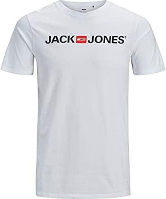 Jack & Jones JACK&JONES PLUS Homme Jjecorp Logo Tee Crew Neck Noos Ps T shirt, Blanc, 7XL EU
