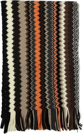 Missoni Schal mit Zickzackmuster - Braun