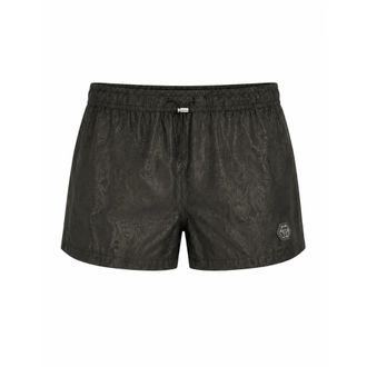 Philipp Plein Badeshorts Gothic Plein - - Swimwear - Herren - Schwarzk - L