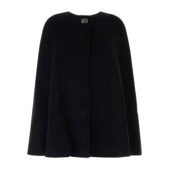 Michael Kors Wollmischungs-Cape - - Jackets - Damen - Schwarzk - XS