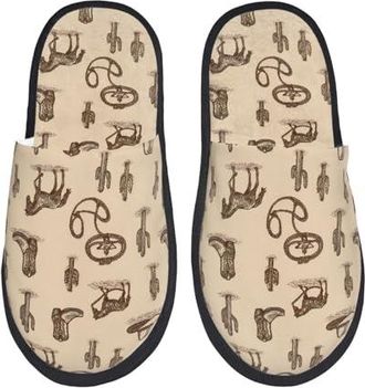 Generic Cowboy De LOuest (1) Homme Femme Chaussures De Maison Chaud Pantoufles Antid&eacute;rapantes Chaussons Pour Ext&eacute;rieur Automne Int&eacute;rieur L