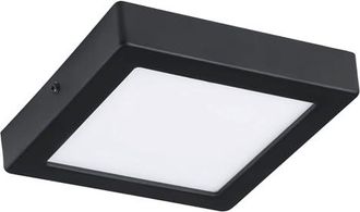 Eglo LED Deckenleuchte Idun, 1 flammige Aufbauleuchte aus Metall und Kunststoff, Deckenlampe in Schwarz, Wei&szlig;, LED Aufbaulampe neutralwei&szlig;, L x B 17 cm