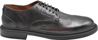 Pantanetti Classic Brown Leather Derby Shoes - Gr. 40 (EU) - in Grau