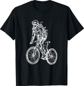 Seembo Soldat Radfahren Fahrrad Lustig Radfahrer Biker Reiten Fahrrad T-Shirt
