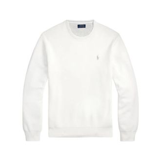 Polo Ralph Lauren Texturierter Mesh-Sweatshirt Bianco Ss25 - - Sweatshirts & Hoodies - Herren - Wei&szlig; - M