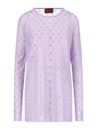 Gucci Seidenoberteil Mit Kristallen