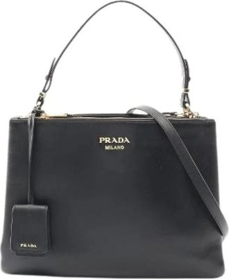 Prada Pre-owned NEW CAL Sac cabas en cuir - Femme - Pre-owned - Noir - Taille: ONE Size