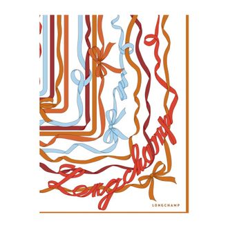 Longchamp Femme, Accessoires, Multicolore, Taille: ONE Size Rubans Silk Scarf 50