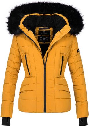 Navahoo Damen Winterjacke Adele - Warm, Mit Teddyfellfutter & Abnehmbarem Kunstfellkragen