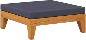 vidaXL Modular-Fu&szlig;hocker mit Dunkelgrauem Kissen Akazie Massivholz - Vidaxl