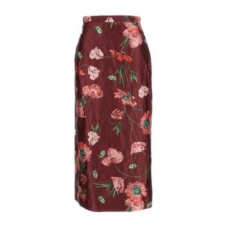 Erdem Belle Epoque Bleistift-Midirock - - Skirts - Damen - Rot - XS