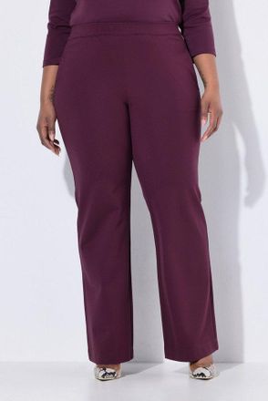 Ulla Popken Schlupfhose Punto-Hose gerades weites Bein Elastikbund