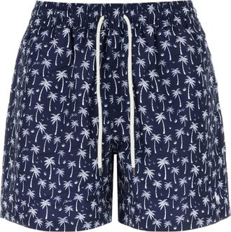Polo Ralph Lauren Homme, Maillots de bain, Bleu, Taille: XL Palm Tree Print Swim Shorts