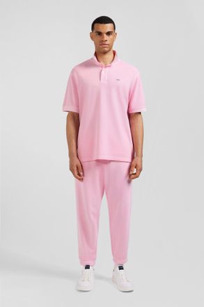 Eden Park Polo Manches Courtes Unisexe En Piqu&eacute; Coton Rose Surteint Coupe Oversized