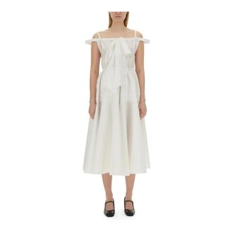 Patou Midi-Kleid mit Schleifen-Detail und Carmen-Ausschnitt - - Dresses - Damen - Wei&szlig; - XS