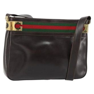 Gucci Sac bandouli&egrave;re vintage Pre-owned - Femme - Pre-owned - Brun - Taille: ONE Size