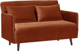 DRAWER Drawer - Canapé convertible 2 places en velours L120cm - Rouille - belushi