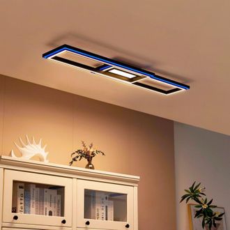 Lucande [GEBRAUCHT] B-Ware Lucande Deckenleuchte Deckenlampe Led Smart Tjado Schwarz Dimmbar Rgb Cct