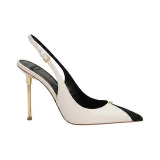 Elisabetta Franchi D&eacute;collet&eacute; Slingback - Femme - Chaussures - Beige - Taille: 37 EU