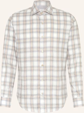 Eleventy Eleventy Flanellhemd Slim Fit grau