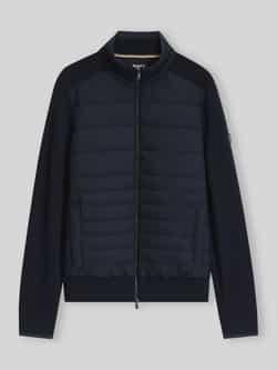 HUGO BOSS Regular Fit Strickjacke aus Baumwoll-Schurwoll-Mix Modell H-Facente