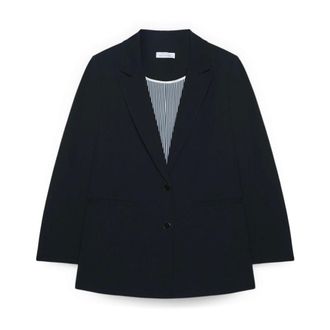 Fiorella Rubino Blazer ajust&eacute; en tissu stretch - Femme - Vestes - Noir - Taille: 52 FR
