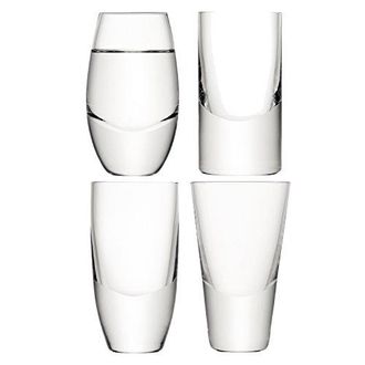 LSA International LSA Lulu Wodkaglas 50-55ml Sortiert Klar x 4