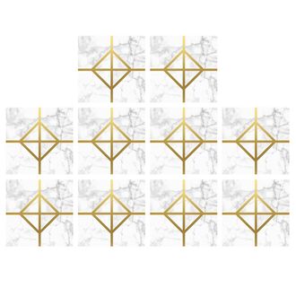 Hemobllo MUCKLILY 10 St&uuml;ck Marmor Fliesenaufkleber Selbstklebend 20x20cm Wasserbest&auml;ndig Dekorative Selbstgemacht Wandaufkleber f&uuml;r Glatte Oberfl&auml;chen Moderne 