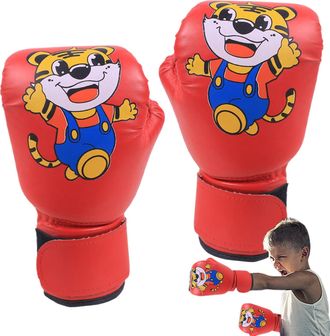 Generico Boxhandschuhe f&uuml;r Jugendliche, atmungsaktive Handschuhe aus PU-Leder, 227 g, Trainingshandschuhe mit Cartoon-Design, Sparring Punching f&uuml;r Kinder, Jug