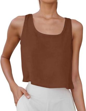 Generic D&eacute;bardeur Femme Coton Tank Top D&eacute;bardeur d&eacute;contract&eacute; en m&eacute;lange de Lin pour Femmes sans Manches avec Fermeture &agrave; Boutons pour Un Style Facile et Confo
