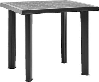 vidaXL Table de jardin Plastique Gris 80x75x72 cm