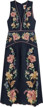 Farm Rio Farm Rio, Femme, Robes, Multicolore, Taille: 36 FR Maira Floral Midi Dress