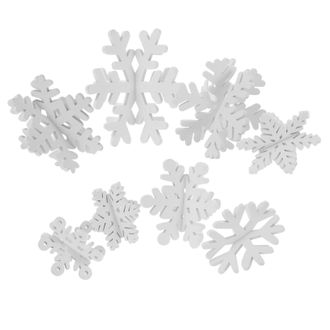 Valiclud 8st&uuml;cke Holz Schneeflocken Tischdeko F&uuml;r Winter Schneeflocken Holzornamente Weihnachtsschmuck Winterdekoration Landhausstil Festtagsdeko