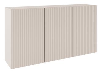 Selsey Kommode Kaschmirbeige 150cm Breit 3-T&uuml;rig Mit Push-to-Open Geriffelte Fronten Elegantes Design ABS-Kanten Perfekt f&uuml;r Wohnzimmer/Schlafzimmer Praktisc