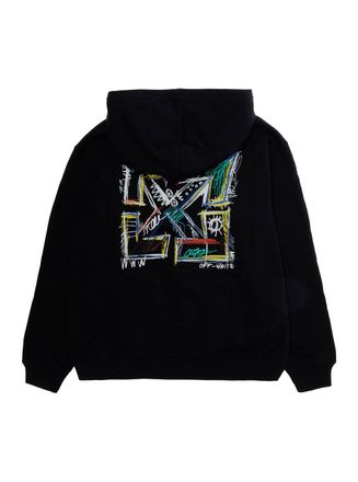 Off-white Arrow Scribble Logo Hoodie - Black