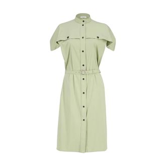 Ferragamo Popeline Hemdkleid - - Dresses - Damen - Gr&uuml;n - M
