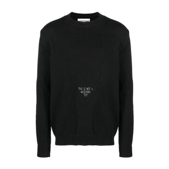 Moschino Rundhals-Strickware - - Knitwear - Herren - Schwarzk - L