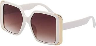 Generic Lunettes de soleil tendance à grande monture pour hommes et pour femmes en plein air, vacances, plage, conduite, lunettes de soleil décoratives (coule