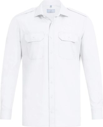 Greiff Gr&ouml;&szlig;e 43/44 Corporate Wear Basic Herren Pilothemd neues Modell Langarm Regular Fit Weiss Modell 6733