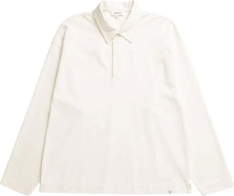 Norse Projects Homme, Tops, Blanc, Taille: L Isefjord Compact Cotton Polo