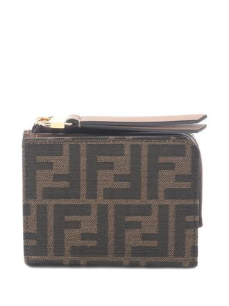 Fendi 2020s Zucca Portemonnaie mit Rei&szlig;verschluss - Braun