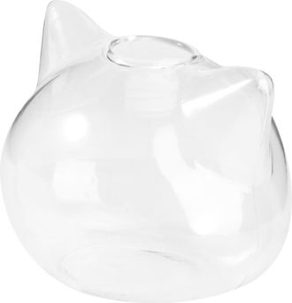 DOITOOL Transparente Glasvase in Katzenform Kreative Hydroponik blumenvasen Langlebiges Hochborosilikat Glas Dekorativ für Zuhause als Tischdekoration und Blu