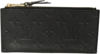 Louis Vuitton Pre-owned Portefeuille Curies Monogram Empreinte Leather Coin Case - Femme - Pre-owned - Noir - Taille: ONE Size