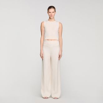 Sandro Pantalon &agrave; rayures