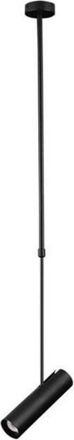Trade Shop Trade Shop - LAMPADARIO PORTAFARETTO PENDENTE A SOSPENSIONE LAMPADA A CILINDRO GU10 ASTA REGOLABILE 209 - Schwarz