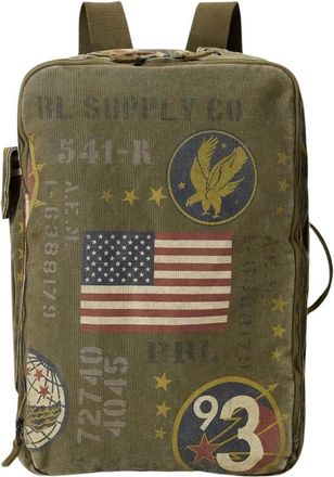 Ralph Lauren Homme, Sacs, Vert, Taille: ONE Size Canvas Graphic Backpack