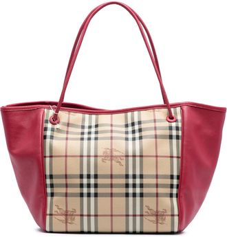 Burberry Shopper - Small Haymarket Check Coated Canvas Canterbury Tot - Gr. unisize - in Braun - f&uuml;r Damen