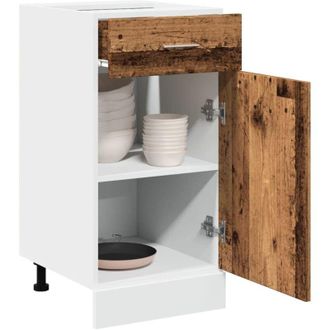 vidaXL Armoire de plancher &agrave; tiroir vieux bois 40x46x81,5 cm - Vidaxl
