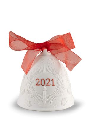 Lladro Weihnachtsglocke 2021 rot Weihnachtsglocke aus Porzellan